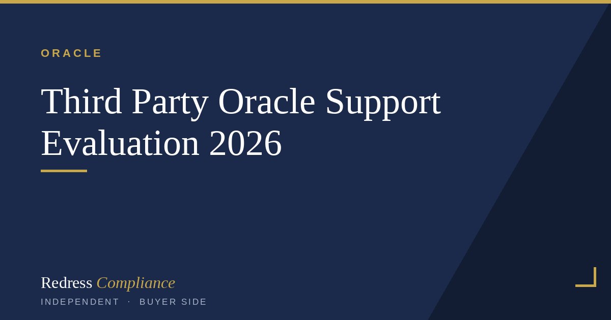 Oracle Third Party Support Evaluation 2026 | Redress