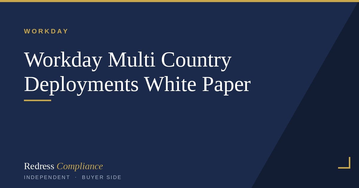 Workday Multi Country Deployments | Redress Compliance