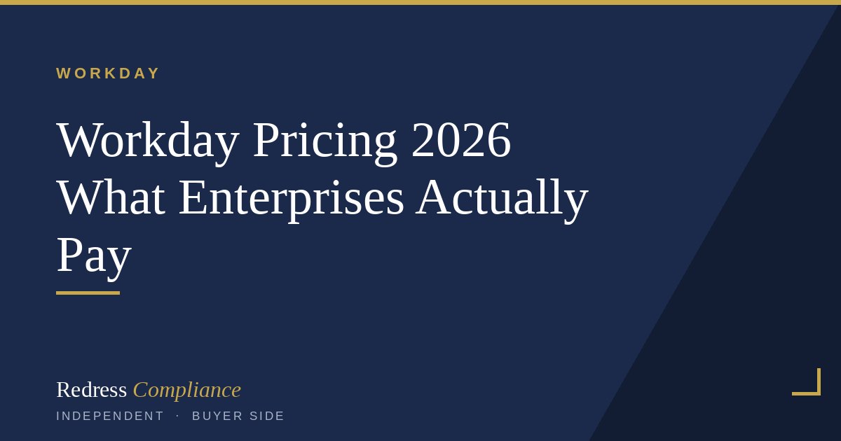 Workday Pricing 2026: What Enterprises Actually Pay | Redress