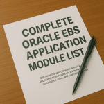 Complete Oracle EBS Application Module List