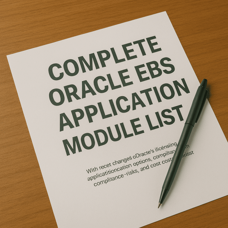 Complete Oracle EBS Application Module List